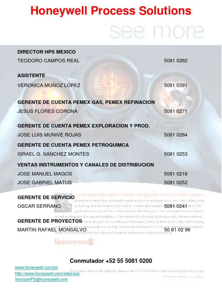 Directorio Honeywell HPS y HBS | PDF