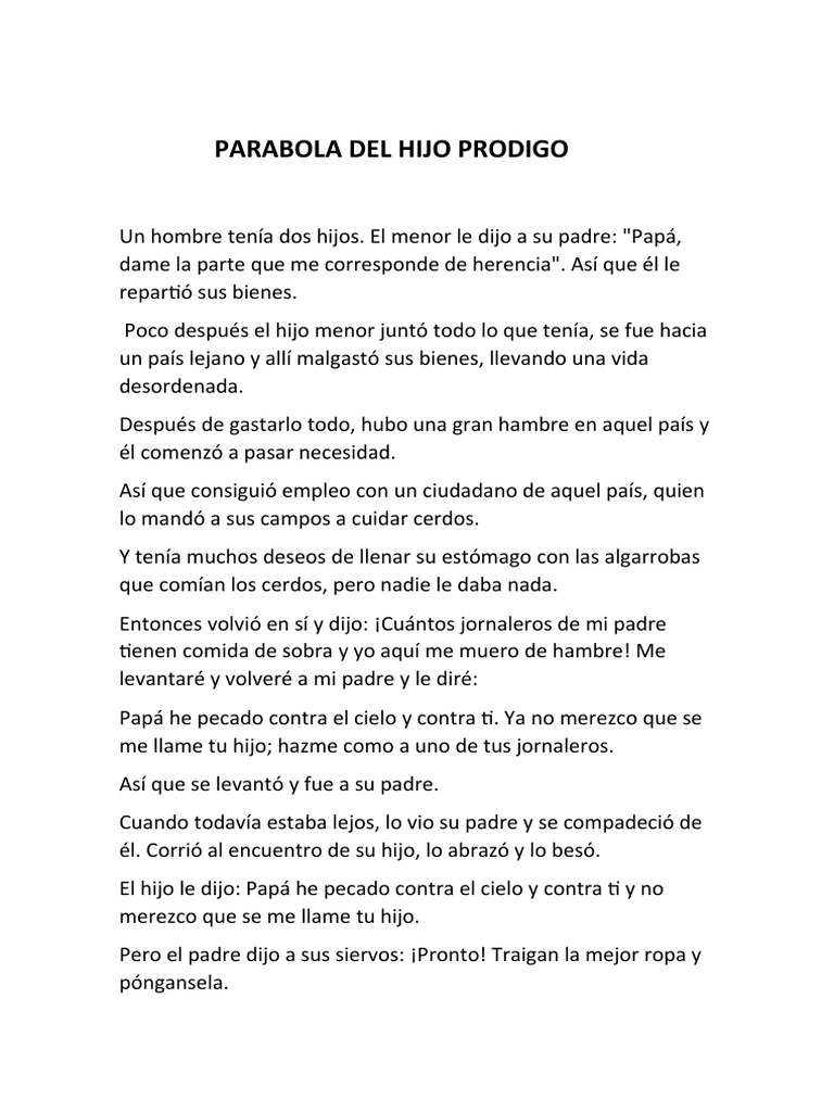 Parabola Del Hijo Prodigo Pdf