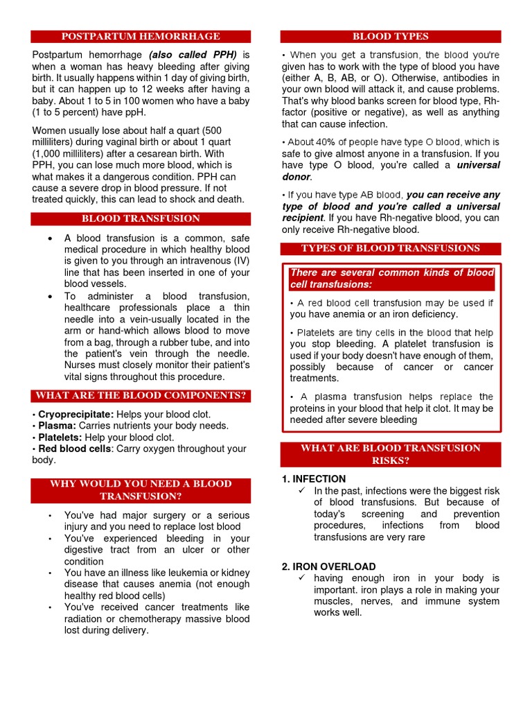 Postpartum Hemorrhage | PDF | Blood Type | Blood Transfusion