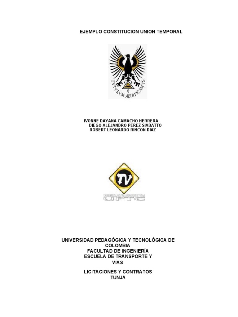 Ejemplo Constitucion Union Temporal | PDF | Junta Directiva