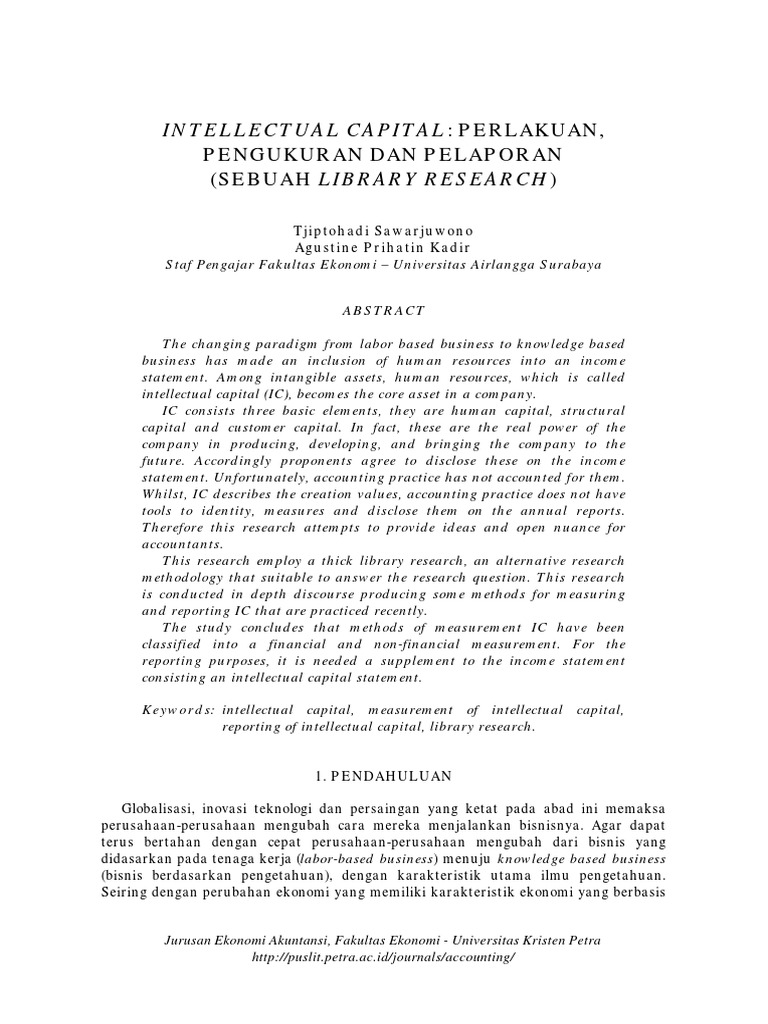 Intellectual Capital | PDF | Capital (Economics) | Valuation (Finance)