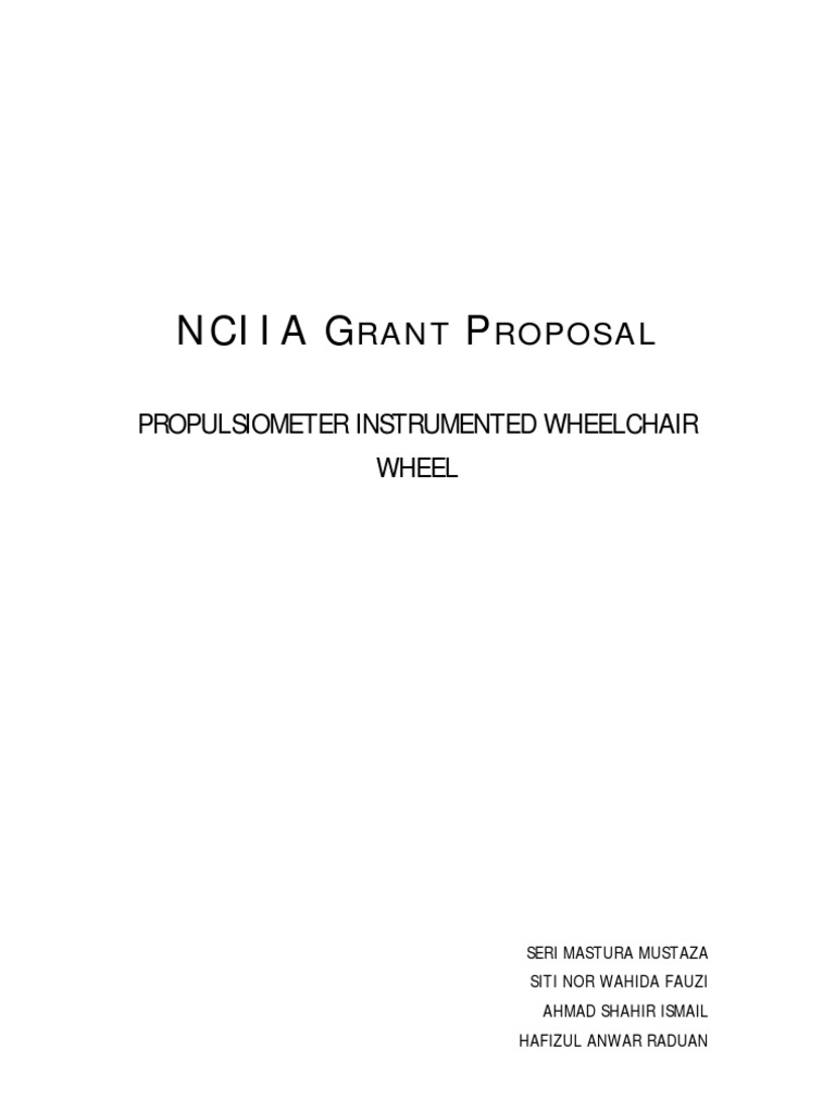 Nciia G P: Rant Roposal | PDF | Wheelchair | Data Acquisition