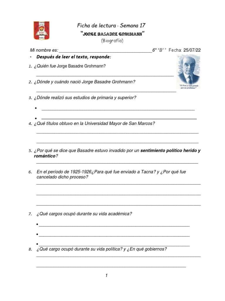Ficha de Lectura Basadre | PDF