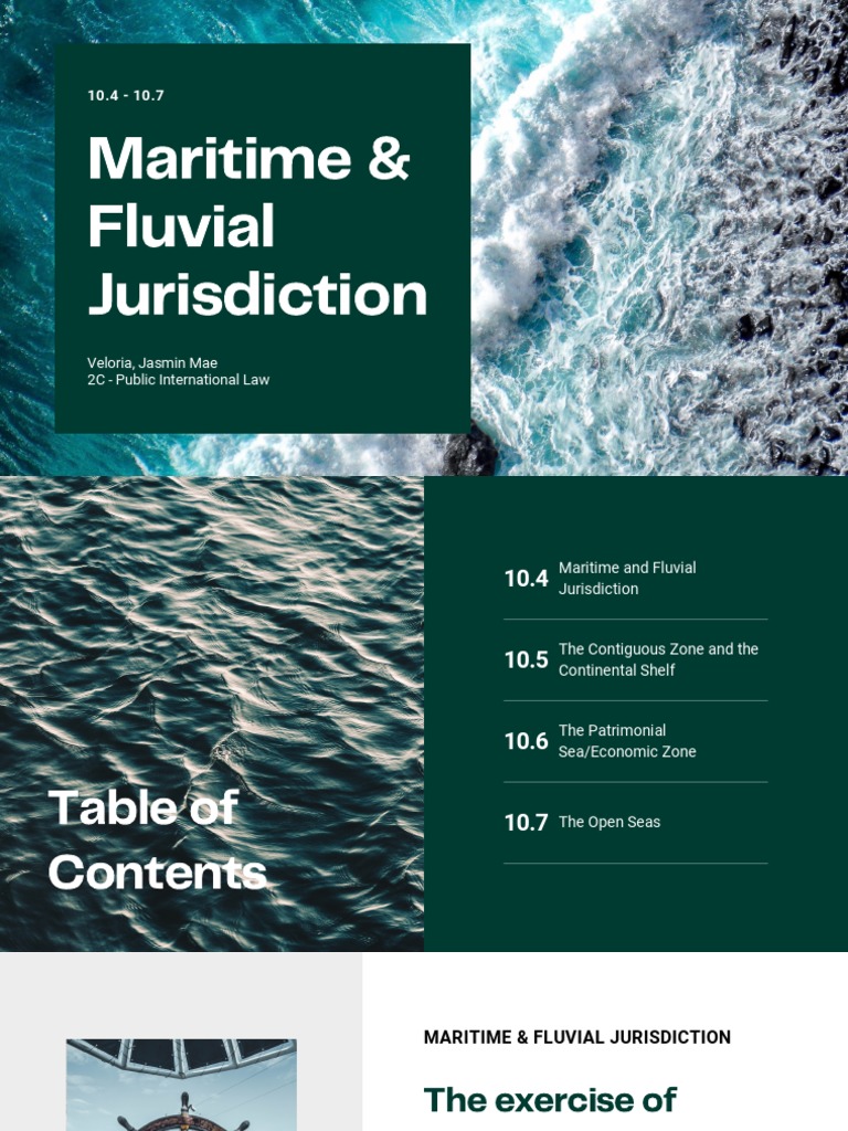 Maritime & Fluvial Jurisdiction | PDF | Territorial Waters | Jurisdiction