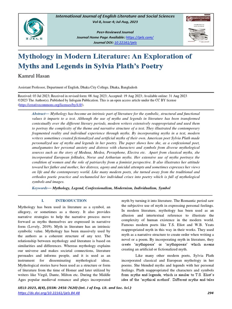 Mythology in Modern Literature: An Exploration of Myths and Legends in ...