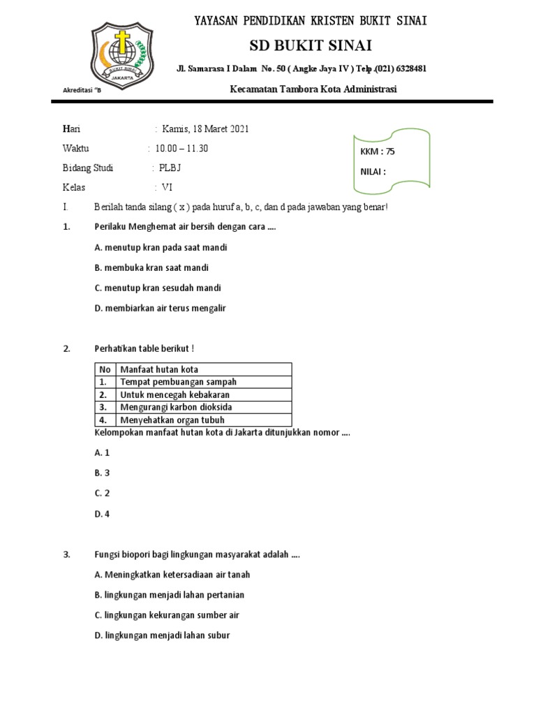 PLBJ Kls 6 Try Out Us | PDF