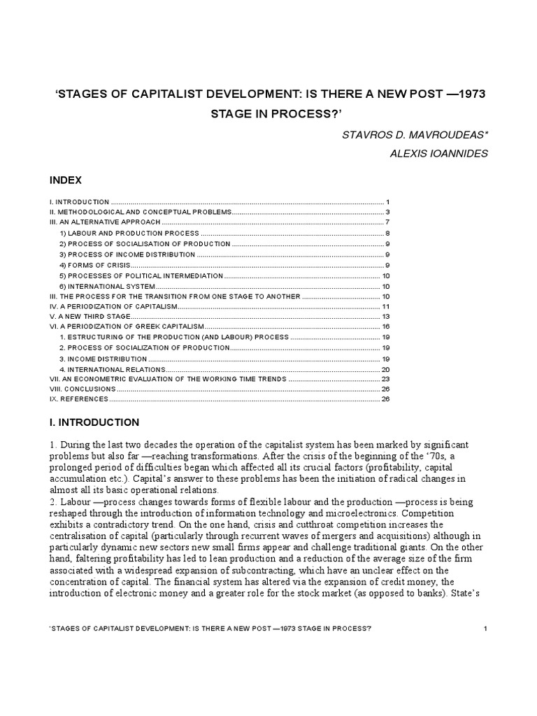New Stage of Capitalist Development | PDF | Capitalism | Marxism