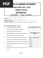 End of Term 2 Examination Mathematics 2024 | PDF | Teaching Methods ...