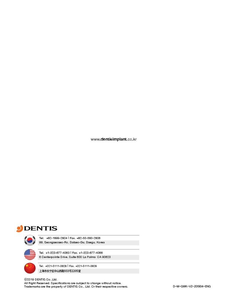 Guide Wheel KIT ENG 190408 | PDF | Dental Implant | Medical Specialties