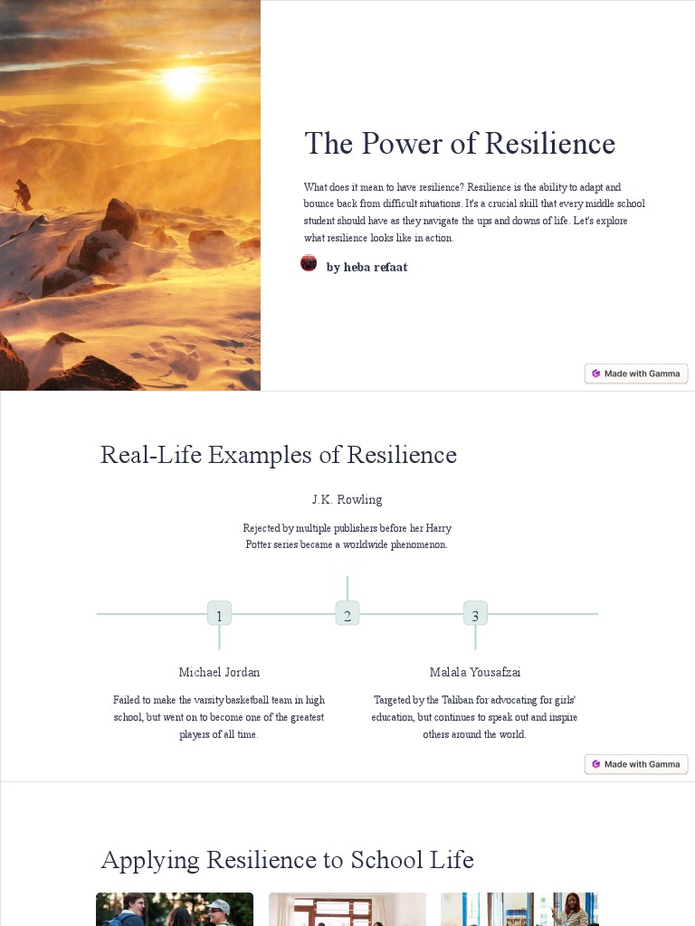 The Power of Resilience | PDF | Psychological Resilience | Cognitive ...