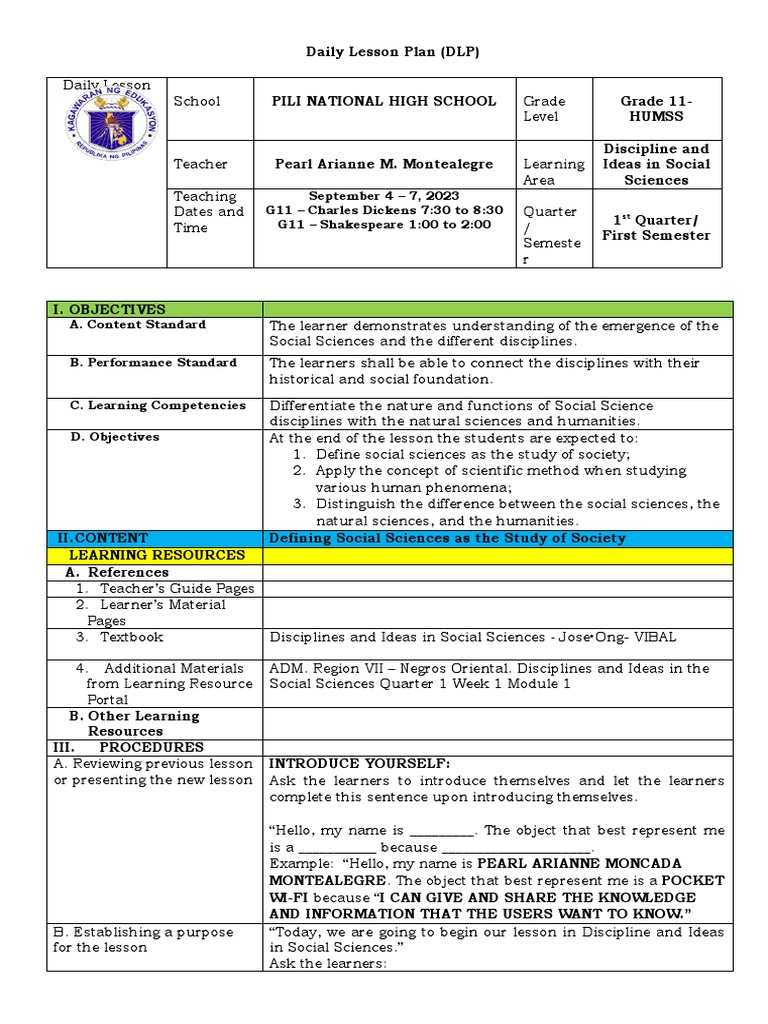Lesson 1 DISS | PDF | Science | Social Sciences