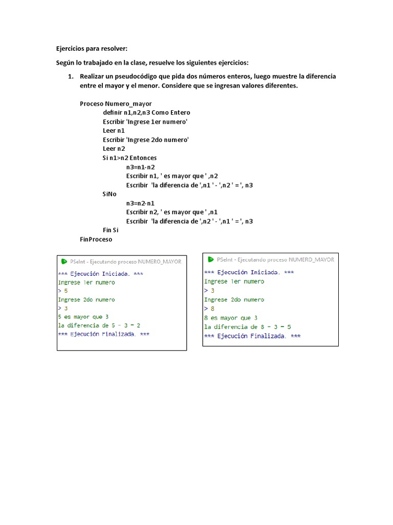 S07-Ejercicios para Resolver | PDF