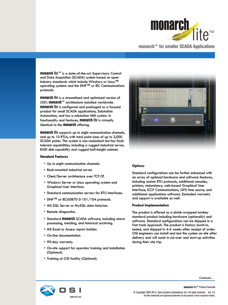 Monarch Lite Ps | PDF | Scada | Microsoft Windows