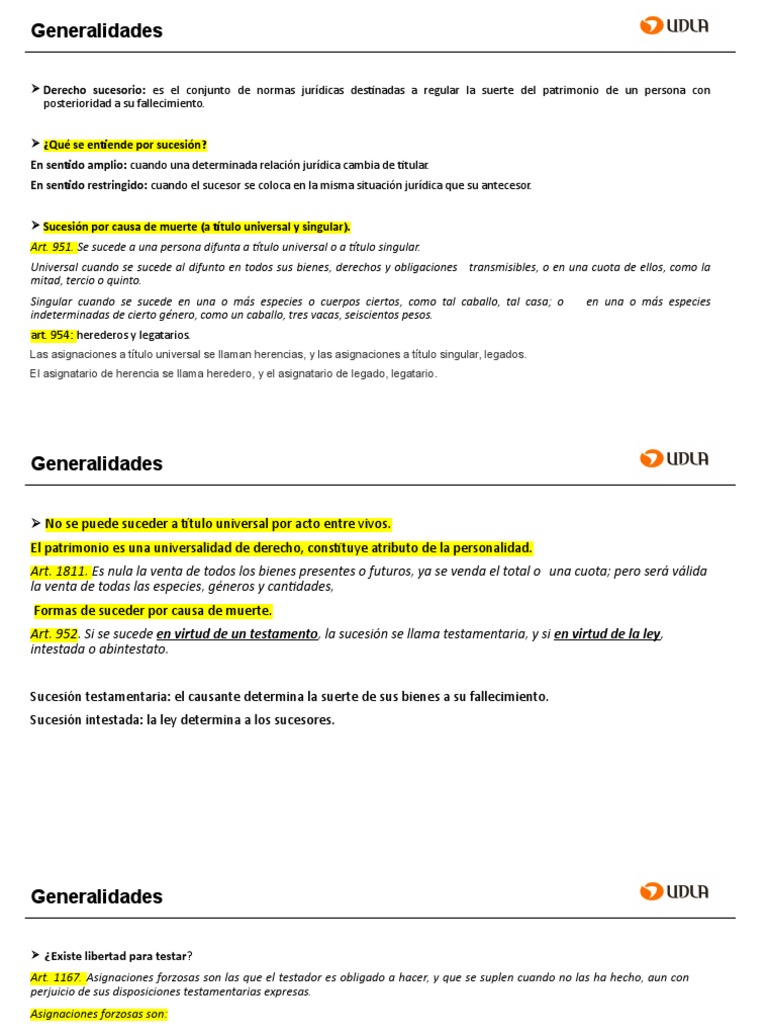 Sucesorio Resumen | PDF | Herencia | Intestacy