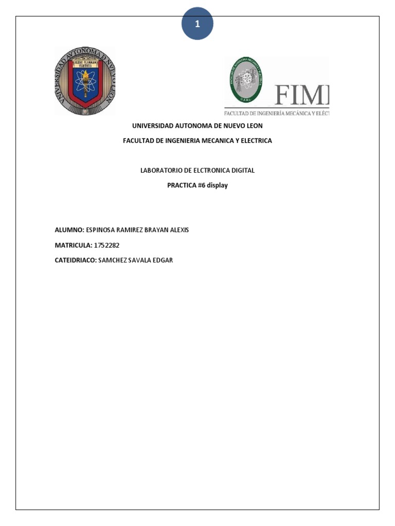 Practica 6 Lab De Electronica Digital Descargar Gratis Pdf Diodo