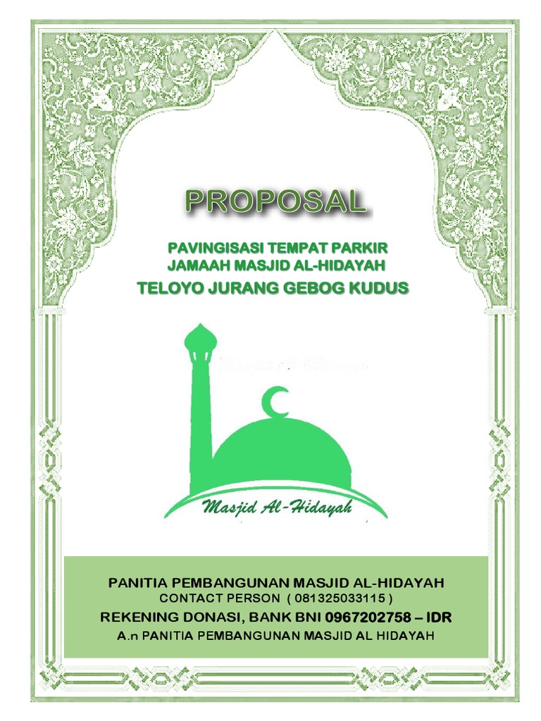 Proposal Paving An Masjid Alhidayah Yusuf | PDF