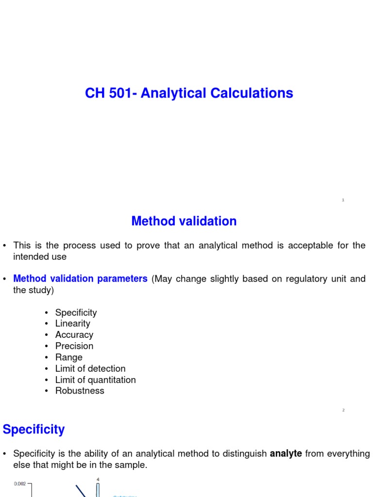 CH 501-Lecture-01 | PDF | Detection Limit | Accuracy And Precision