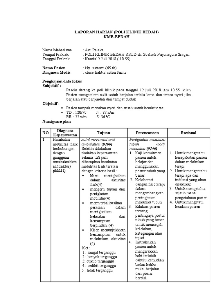 Laporan Harian Poli Bedah - Fix 5 | PDF