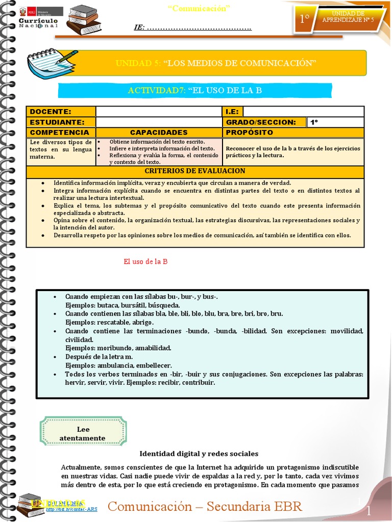 1°act 7 Com U5 Sem 04 - 2023 | PDF | Servicio de redes sociales | Aprendizaje
