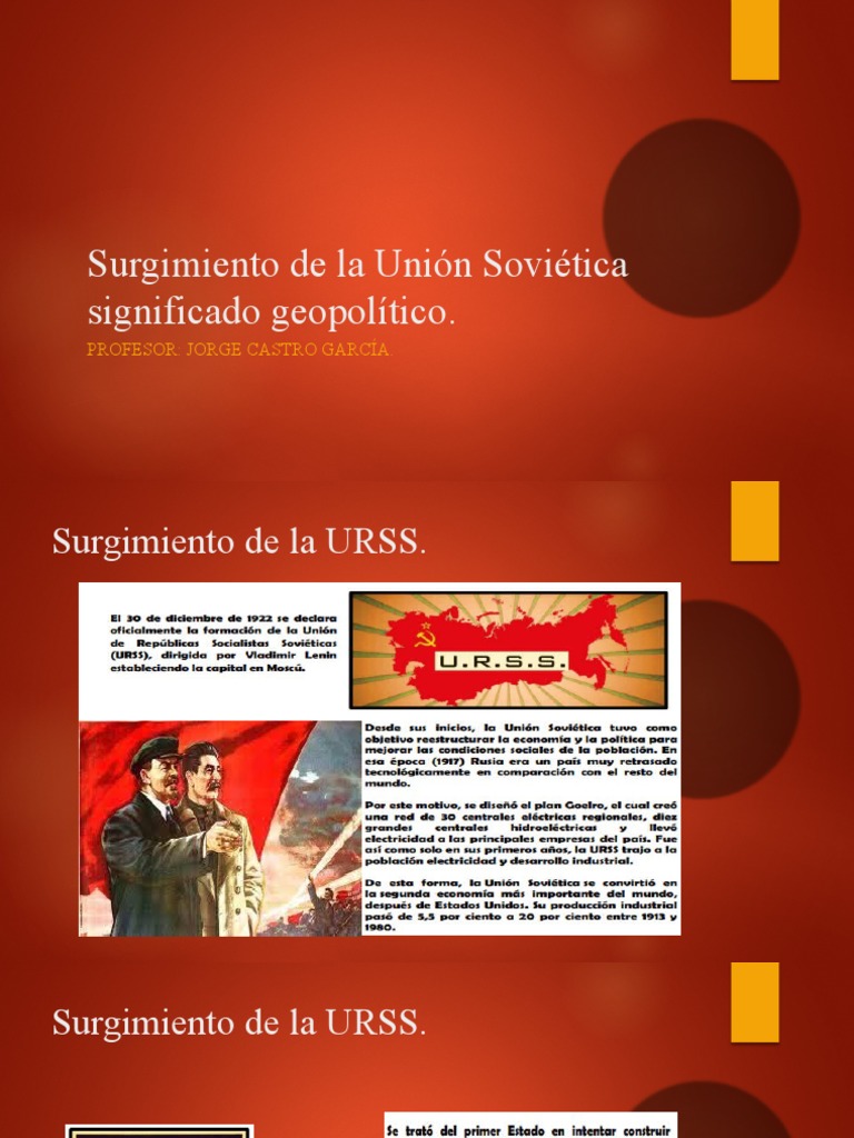 Surgimiento de La Unión Soviética Significado Geopolítico. | PDF