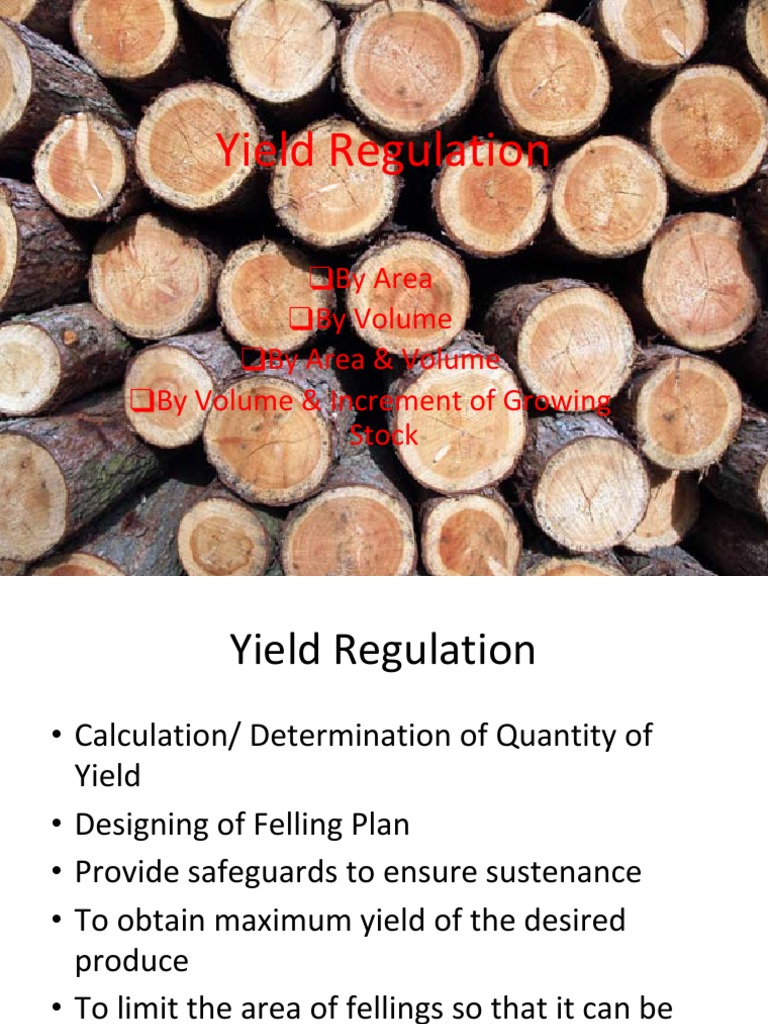 Yield Regulation in Forestry Management | PDF | Natural Environment ...