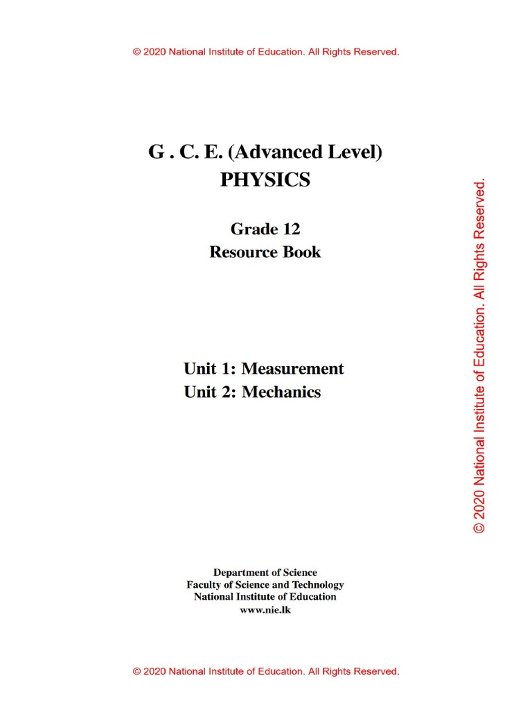 AL Physics Resource Book Unit 1,2-EM | PDF