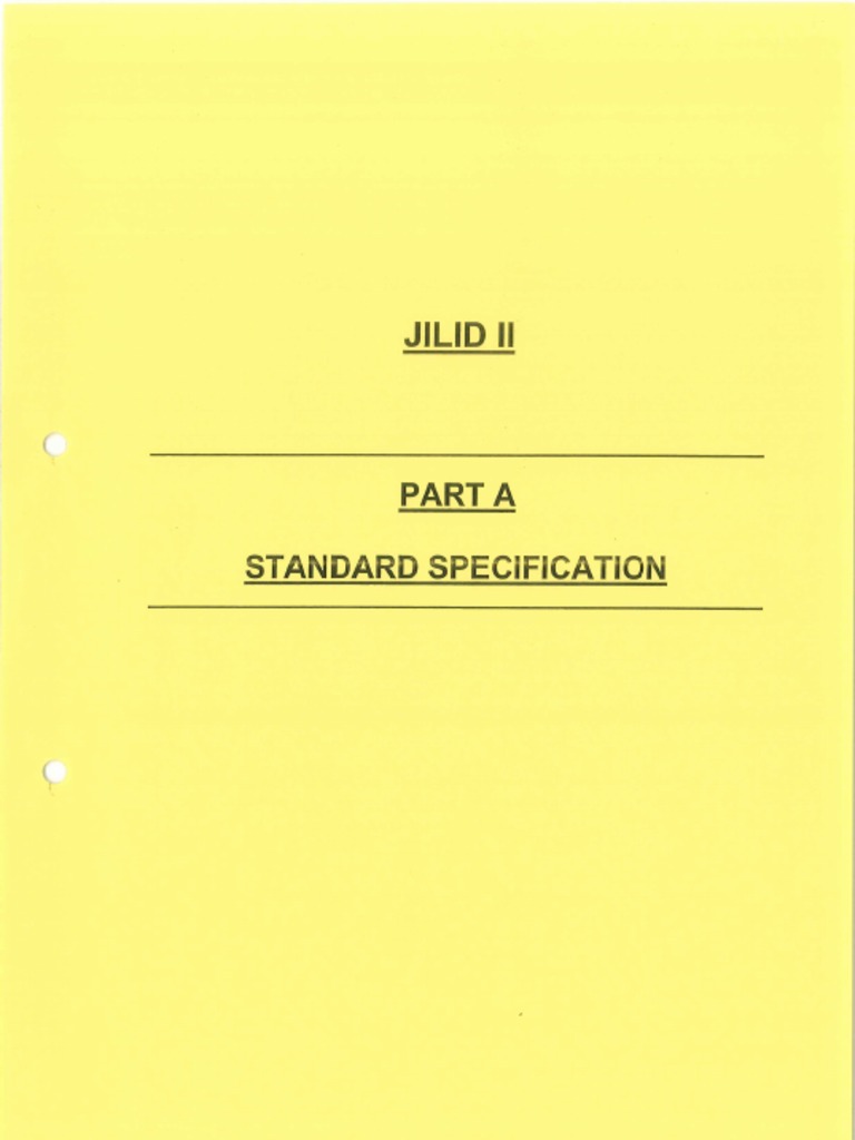 3 - Specification - Part A - Standard Spec | PDF