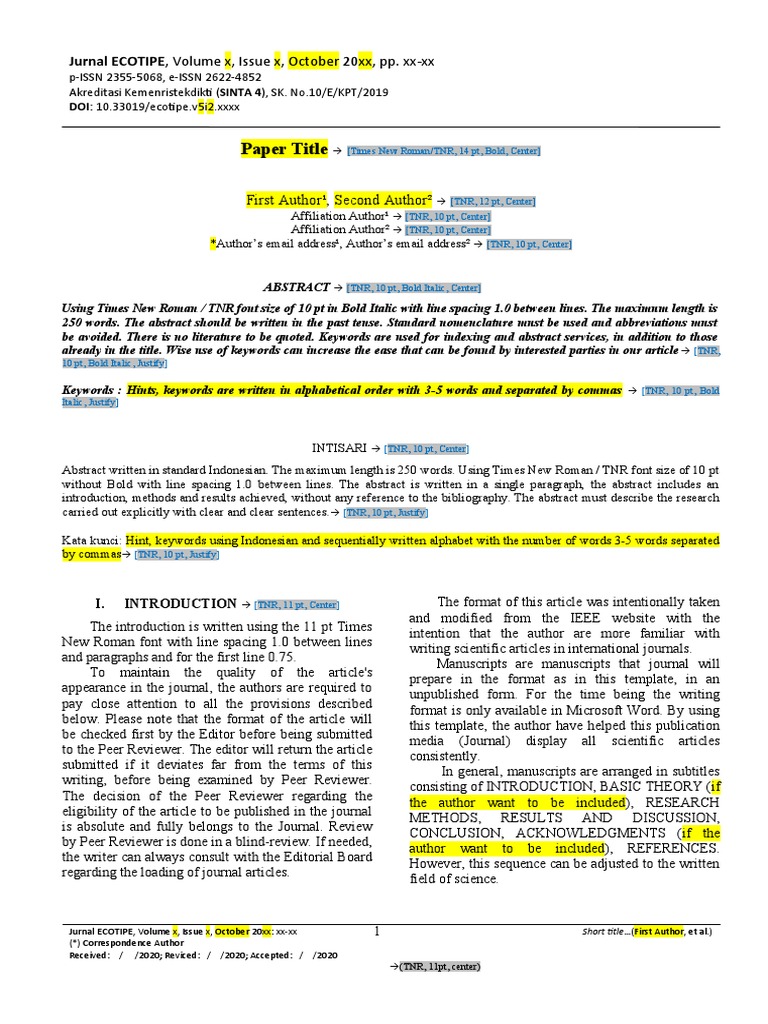 Journal Article Formatting Guide | PDF | Teaching Methods & Materials | Art