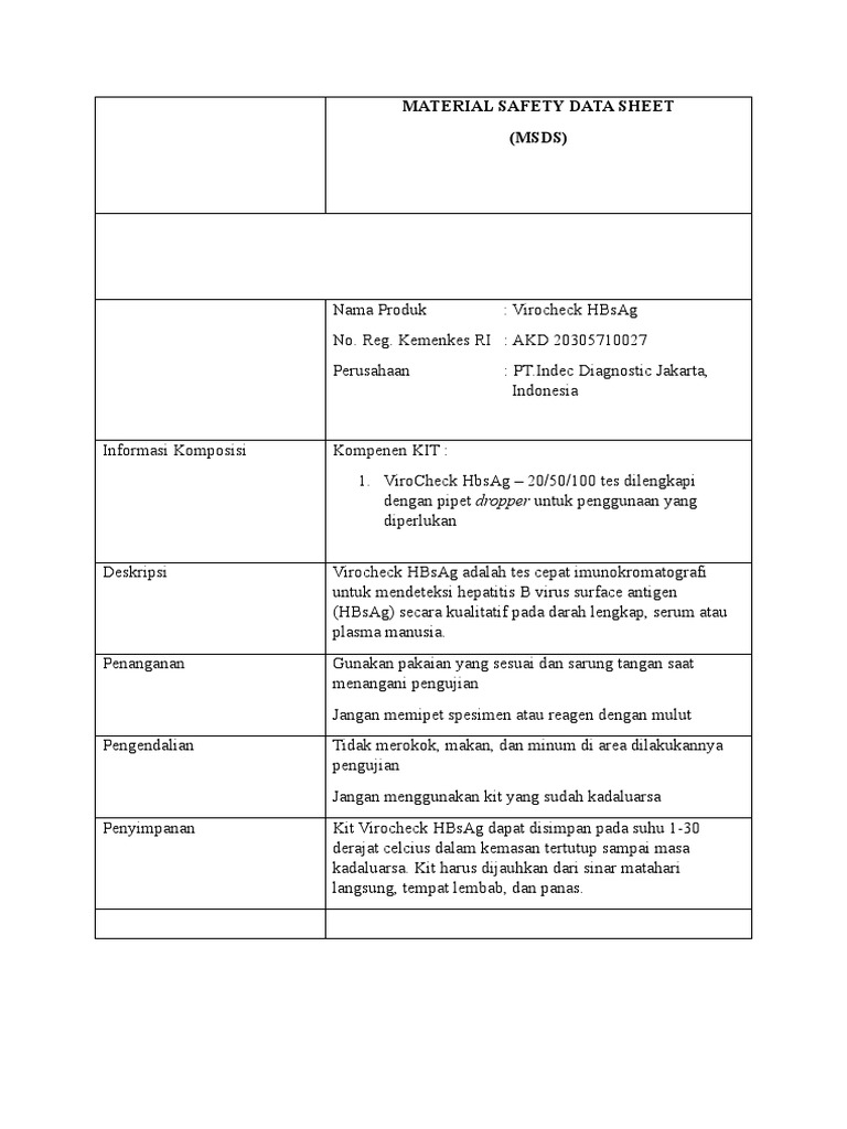 Material Safety Data Sheet | PDF