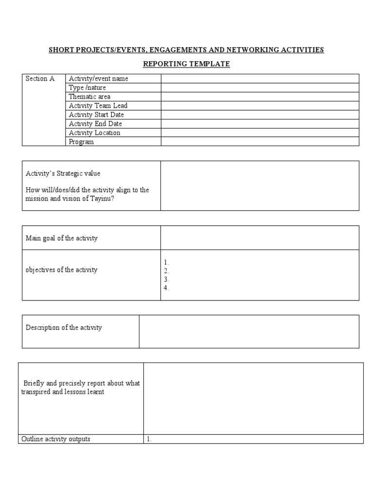 Reporting Template | PDF