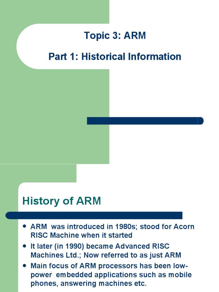 ARM Slides Part1 | PDF