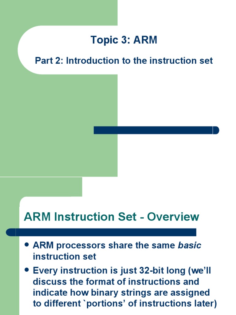 ARM Slides Part2 | PDF | Assembly Language | Software Engineering