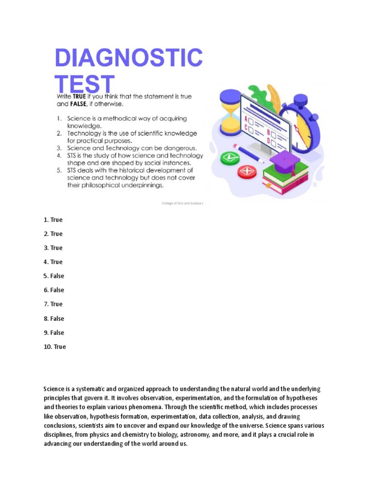 STS Diagnostic Test | PDF | Self-Improvement