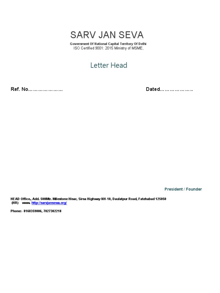 Letter Head Ngo | PDF