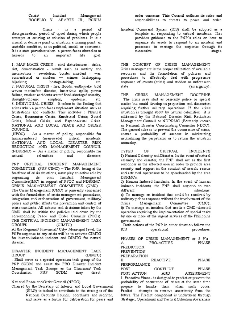 Crisis Bart | PDF | Emergency | Occupational Safety And Health