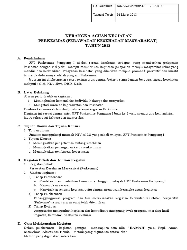 Perkesmas (Perawatan Kesehatan Masyarakat) | PDF