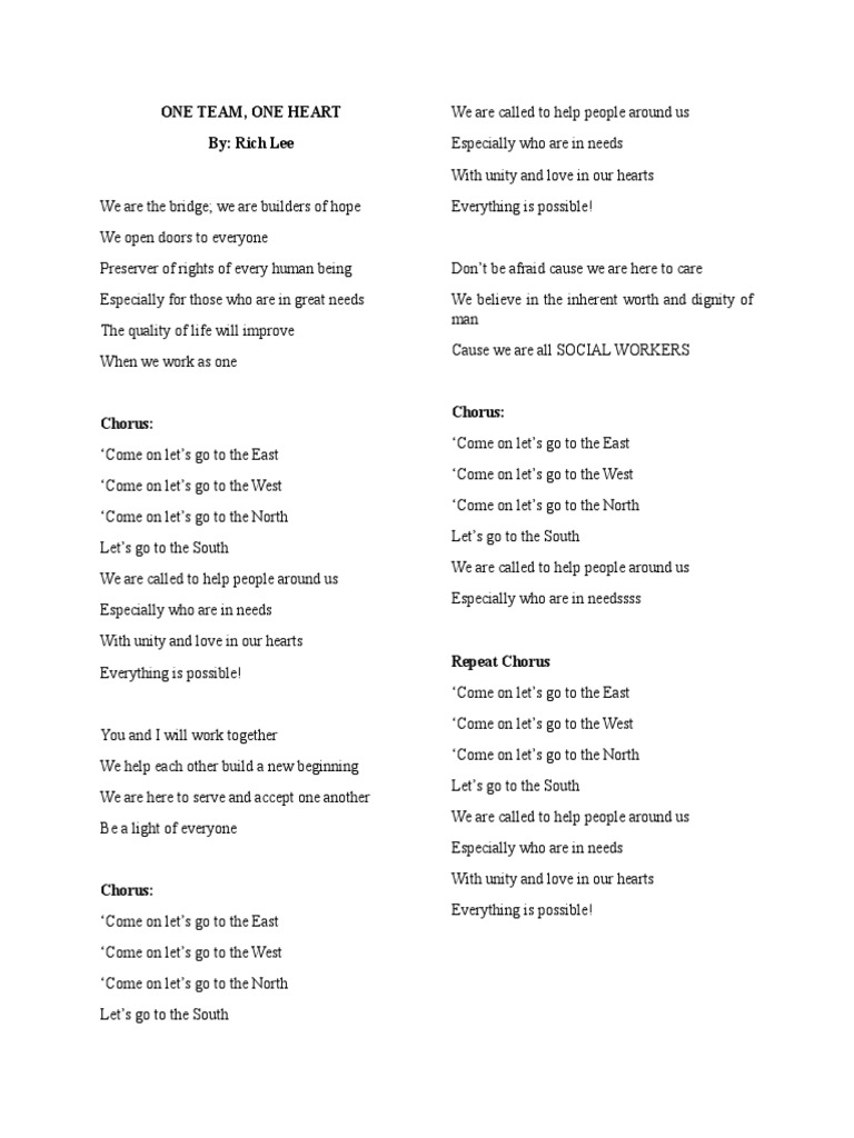 ONE-TEAM-ONE-HEART | PDF