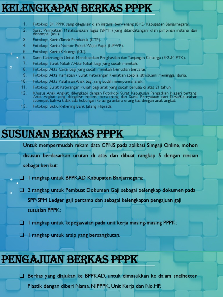 Kelengkapan Berkas PPPK | PDF