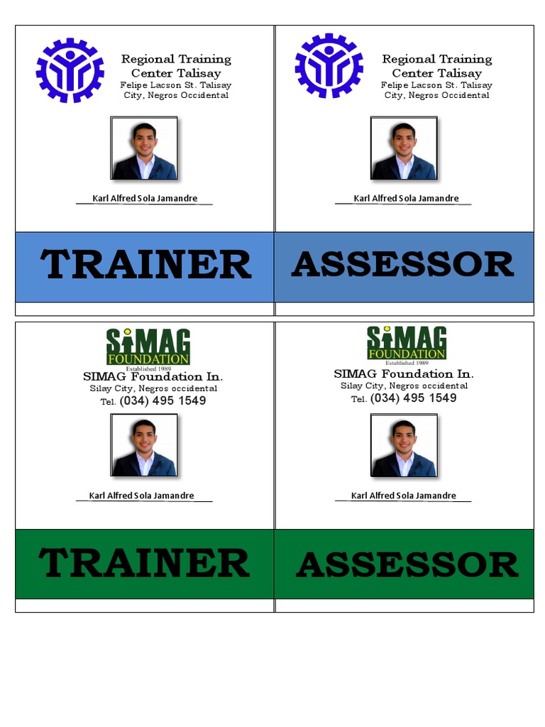 Trainer & Assessor Sample ID 2021 ( | PDF