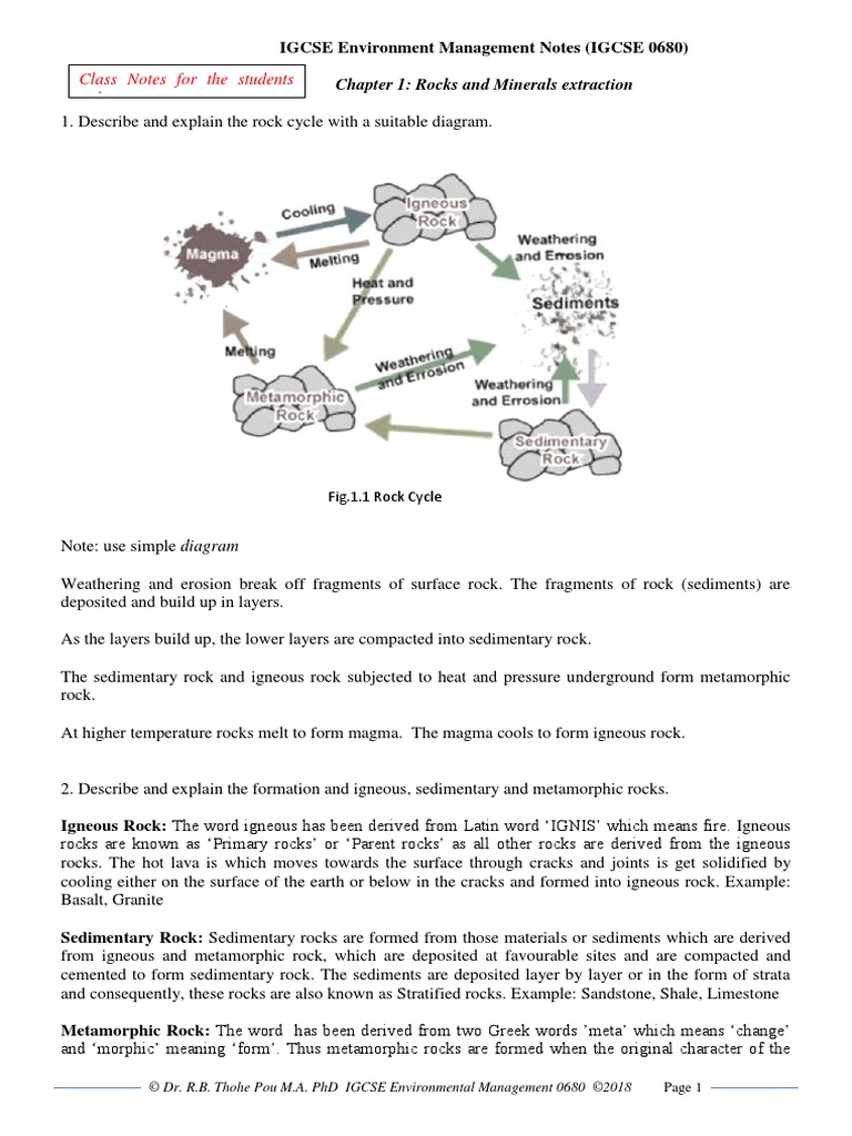 Rocks and Minerals Extraction Overview | PDF | Rock (Geology ...