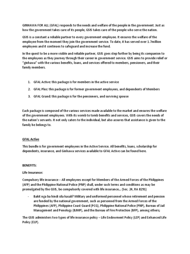 GSIS Script | PDF | Vehicle Insurance | Welfare