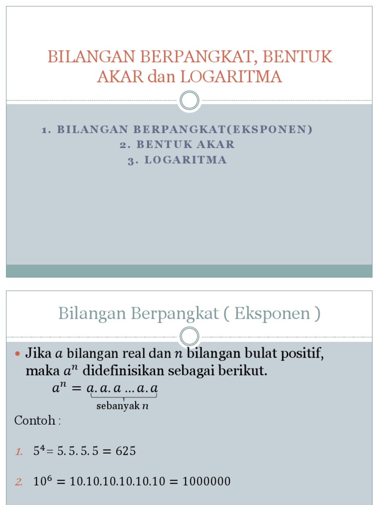 Bilangan Riil Kelas X - 1-Digabungkan | PDF