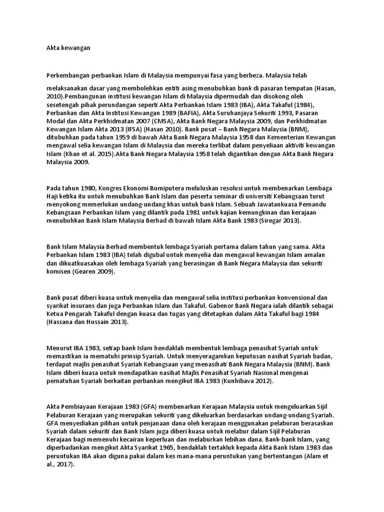 Akta Kewangan | PDF