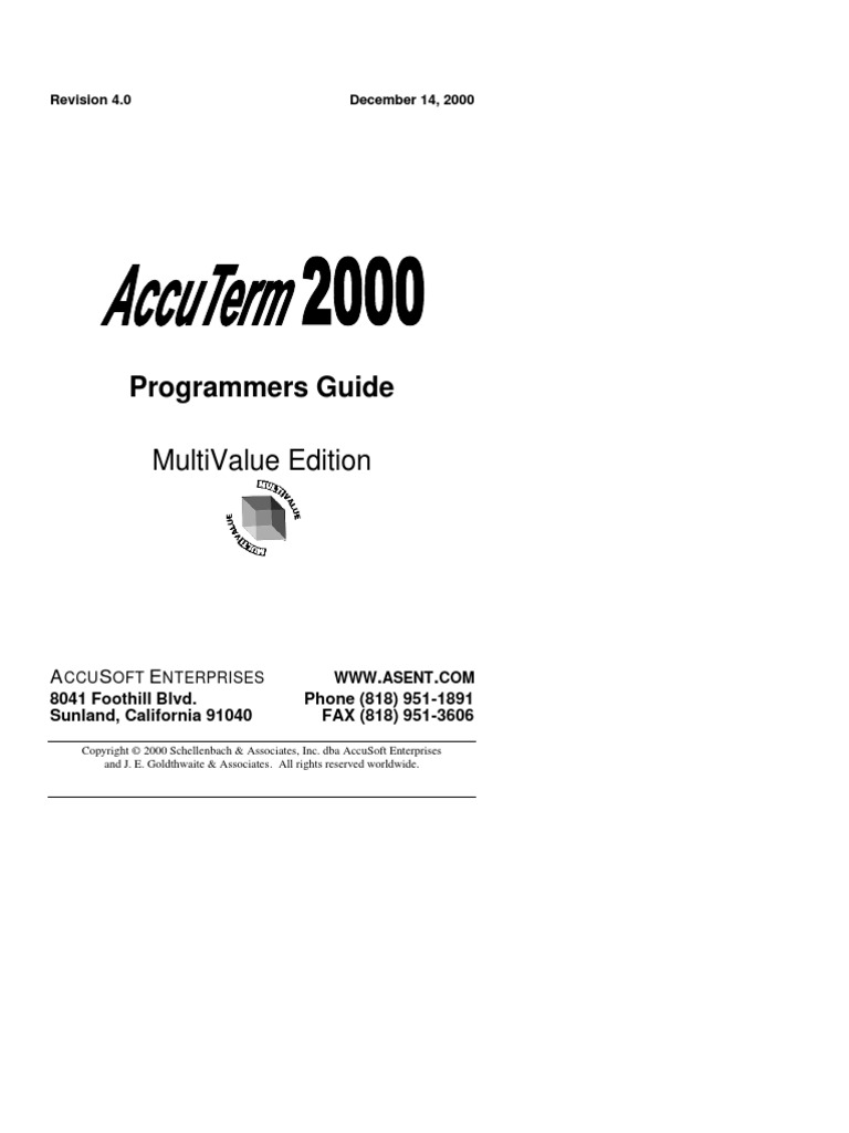 AccuTerm2000 Programmer Guide | PDF | Subroutine | Visual Basic For ...