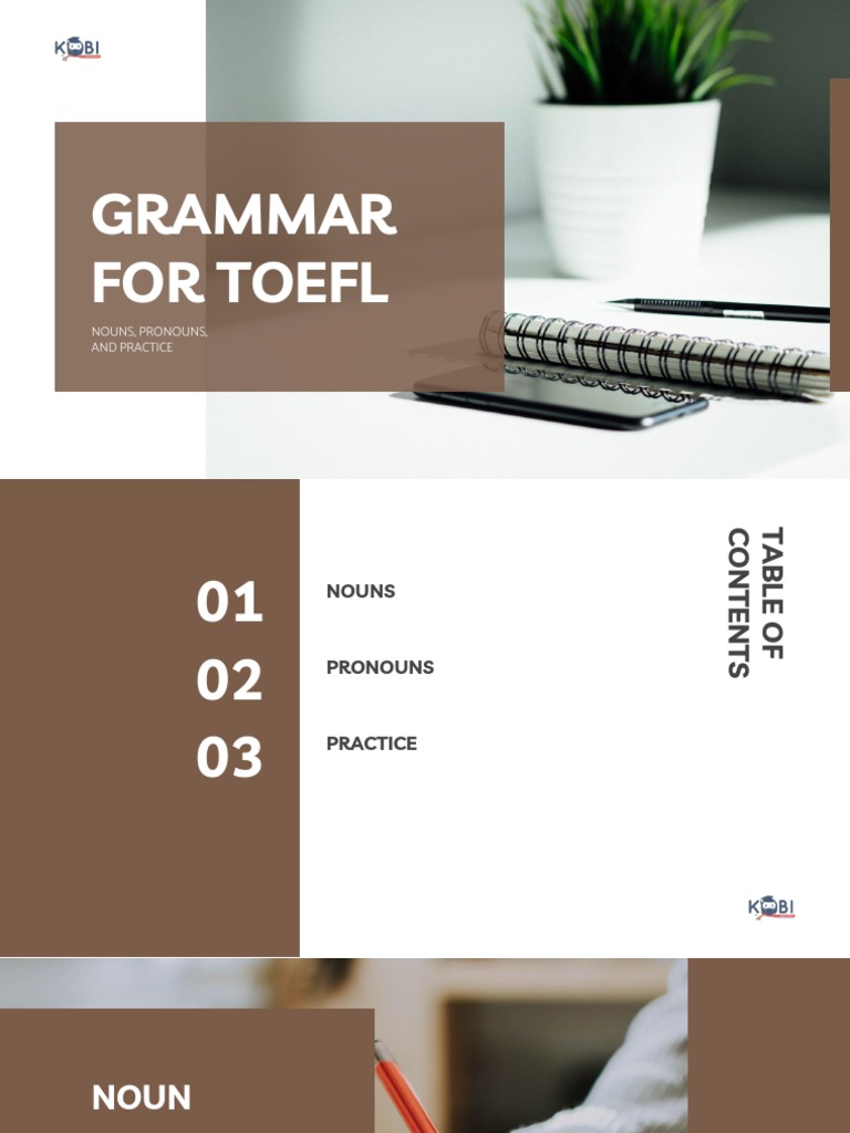 TOEFL Grammar: Nouns & Pronouns Guide | PDF | Plural | Noun