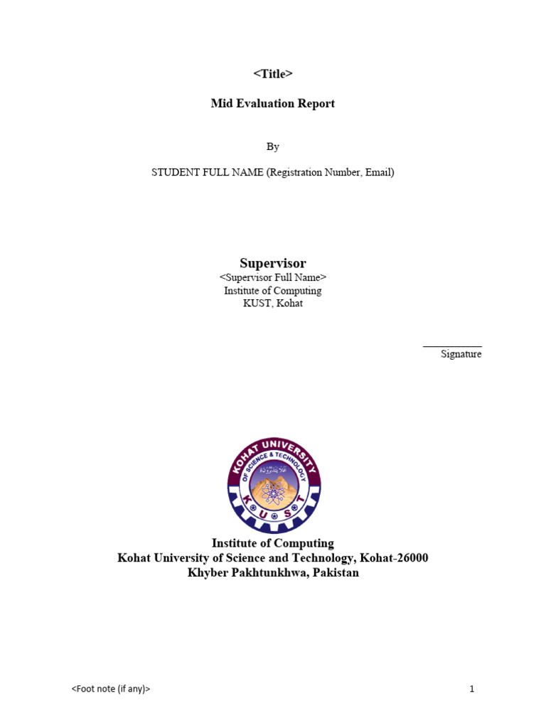 Mid Report Template | PDF