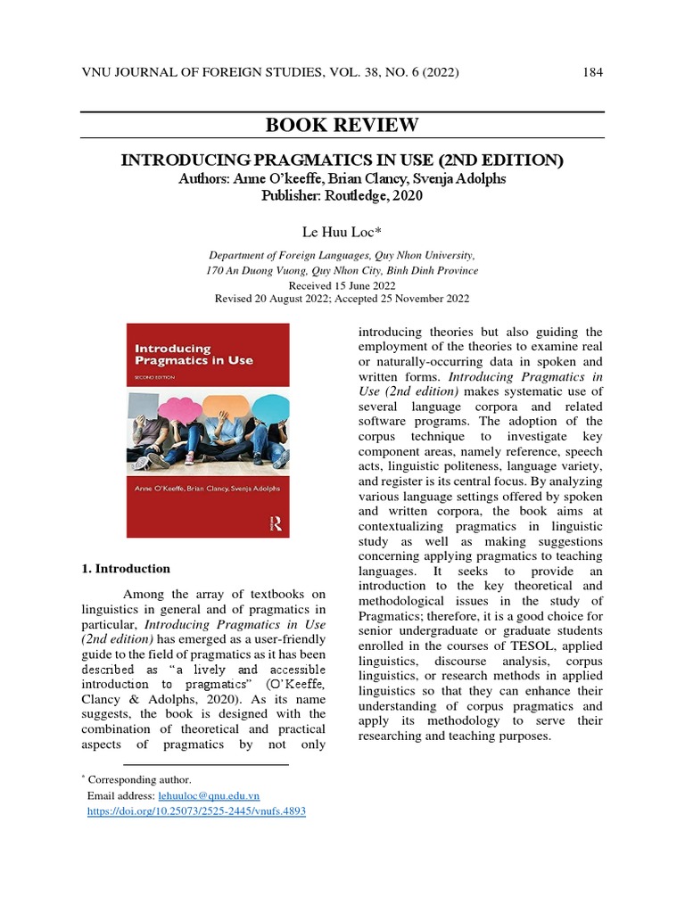 Book Review: Introducing Pragmatics in Use (2Nd Edition) | PDF ...