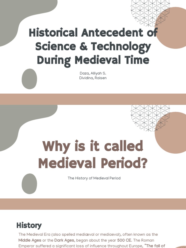 Historical Antecedent of Sci and Tech During Medieval Time | PDF ...