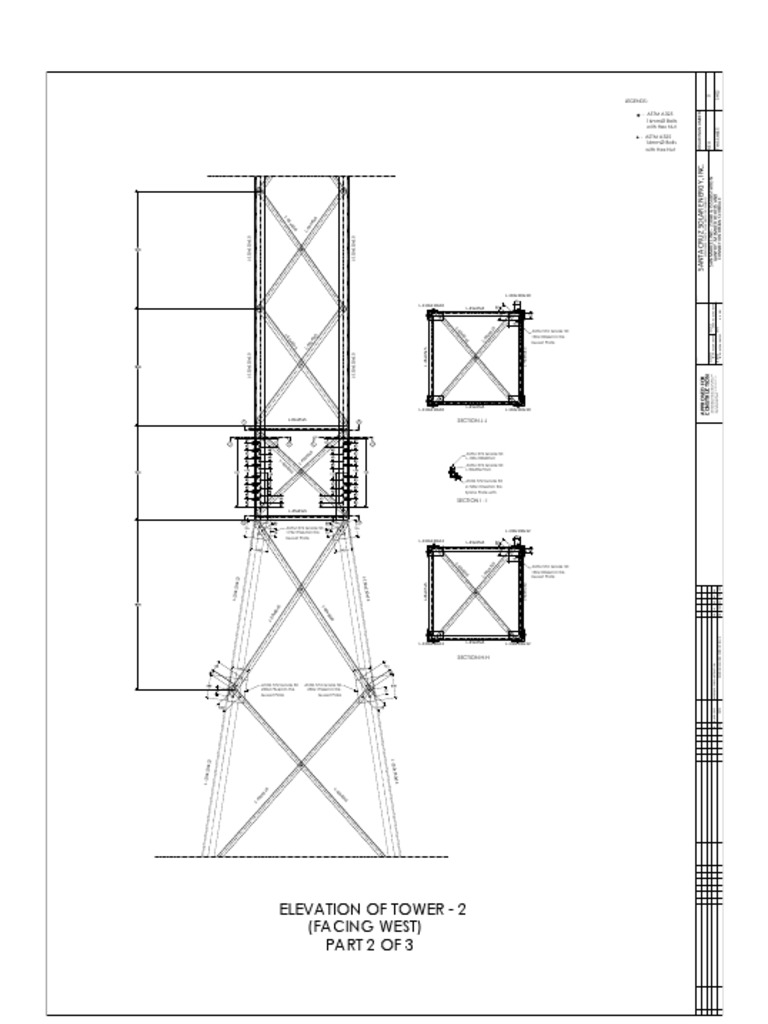 Elevation of Tower - 2 (Facing West) Part 2 of 3: Legends | PDF