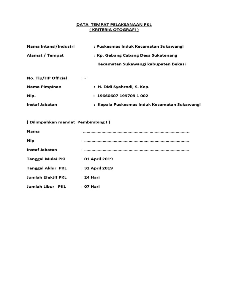 PELAKSANAAN PKL (Sekolah) | PDF